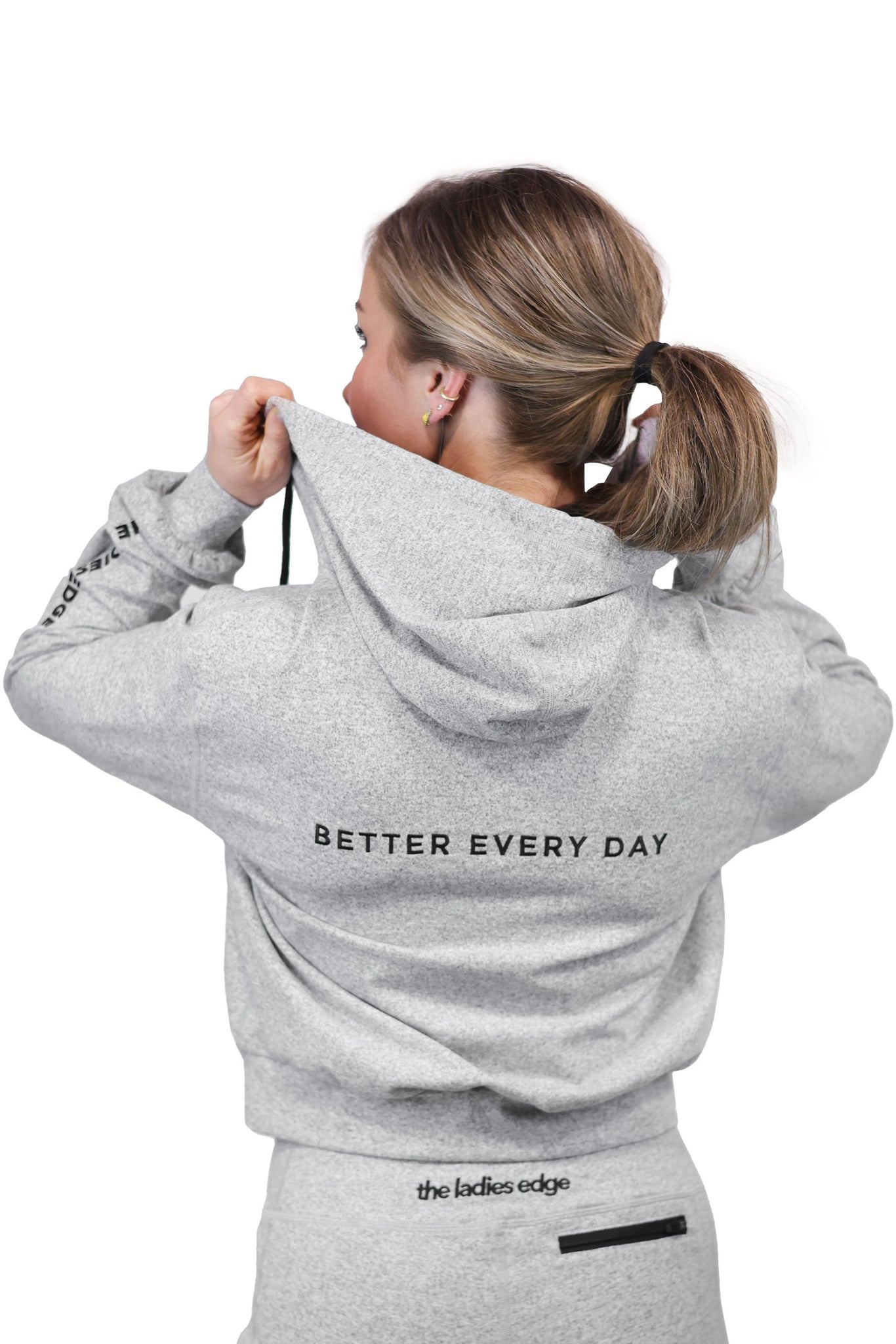 HEATHER GREY FULL ZIP CROP JACKET – ShopTheLadiesEdge